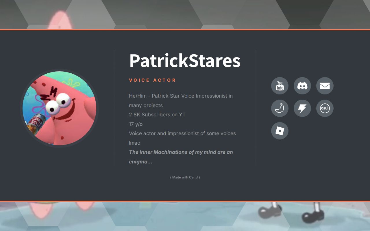 PatrickStares Info lmao
